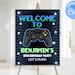 Video Game Welcome Sign Birthday Party Poster Pixel Arcade Porch Sign ...