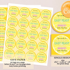 You Make Learning Easy Peasy Lemon Squeezy Teacher Appreciation Tags ...