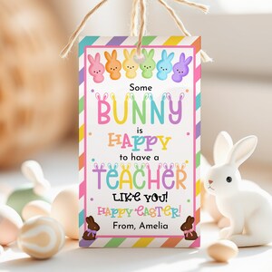 Easter Gift Tags, Some Bunny is Happy to Have a Teacher Like You Favor ...