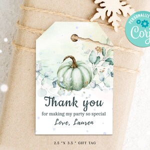 Pumpkin Favor Tags Baby Shower Gift Label Fall Autumn Birthday Thank ...