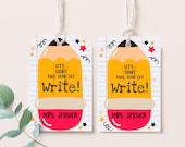 Let's Start This Year off Write Gift Tag Back to School - Etsy