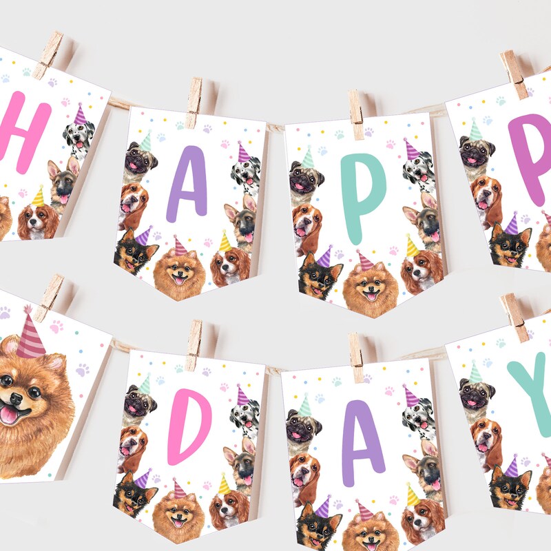 Dog Birthday Banner - Etsy