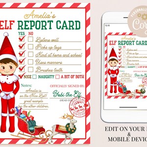 Elf Report Card Christmas Elf Letter From Your Elf Letter to - Etsy