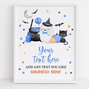 Personalized Halloween Baby Shower Table Signs Food Drinks Boy Girl ...