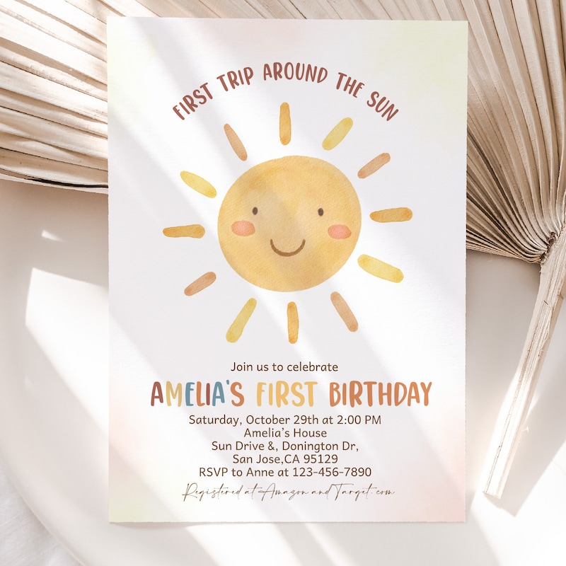 Sun Invitation - Etsy