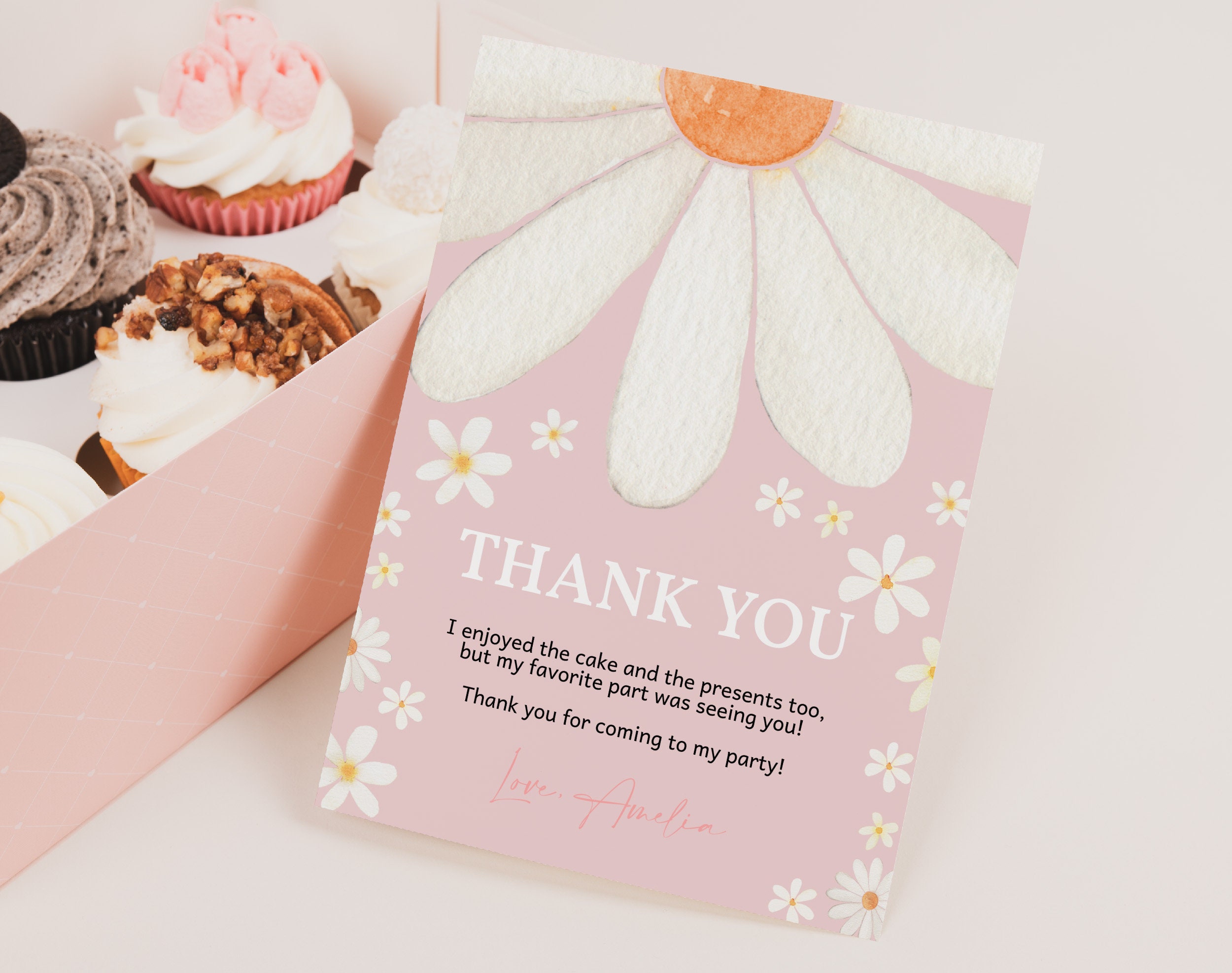 Daisy Theme Thank You Cards Stampin' Up! CAS Cheerful Daisies Circle