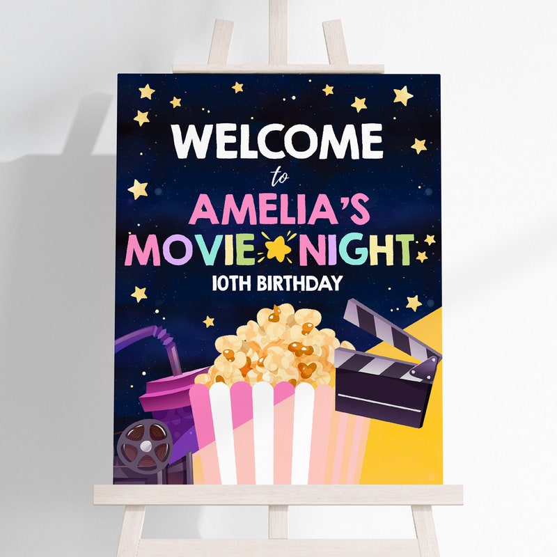 Movie Night Sign - Etsy