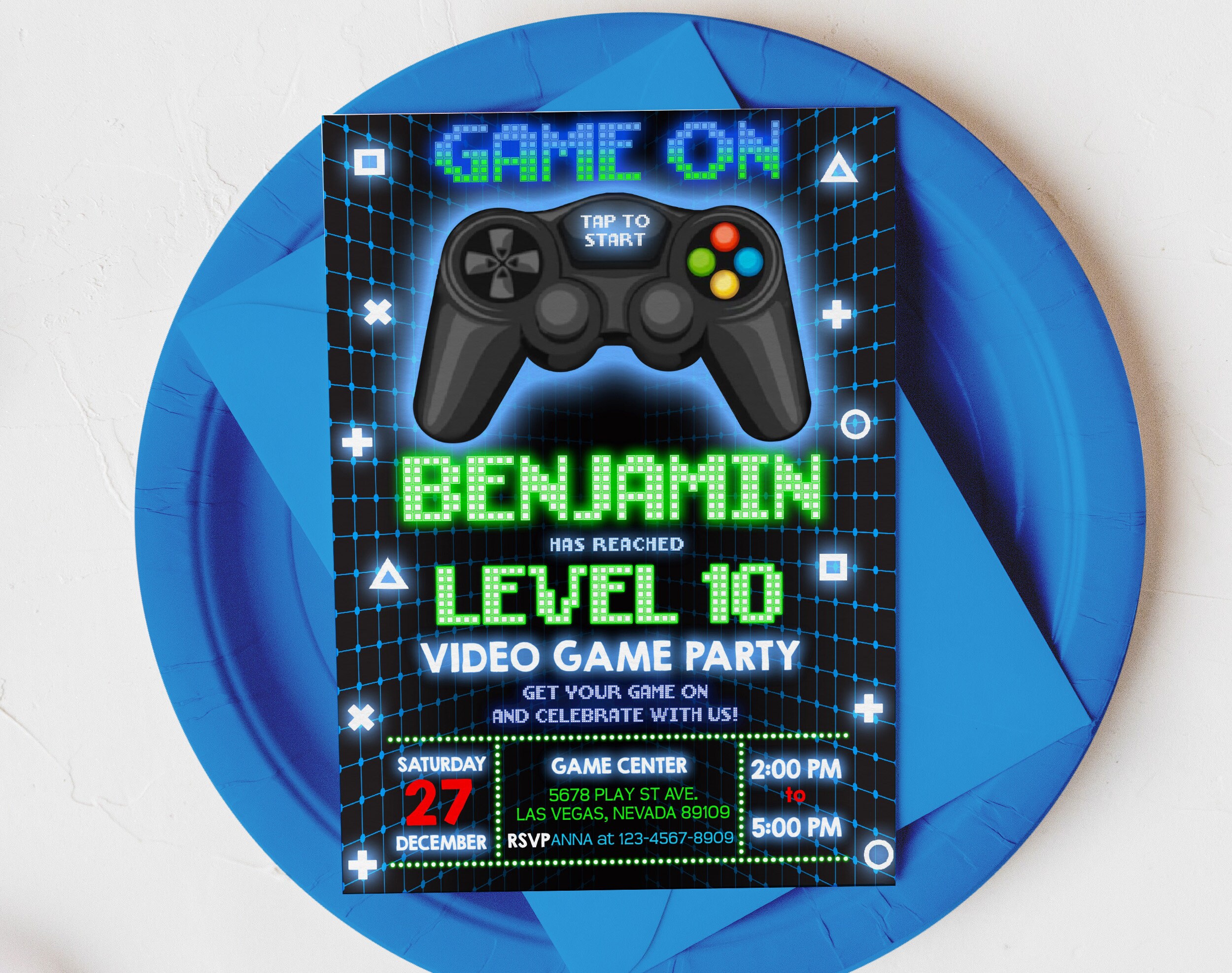 Video Game Invitation Birthday Party Invites Arcade Gaming - Etsy Canada