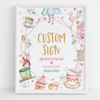 Alice in Wonderland Themed Party Signs - Etsy