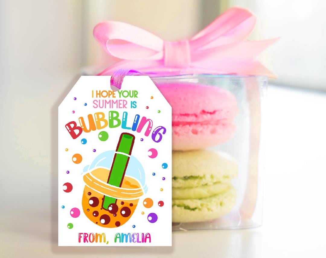 Hope Your Summer is Bubbling With Fun Tag Class Gift End of - Etsy