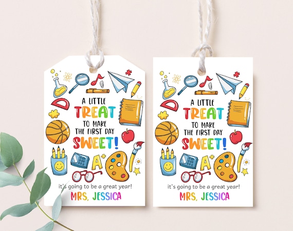 Back to School Gift Tags First Day of School Tag This Year is - Etsy