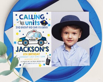 Police Swat Birthday Invitation - Etsy