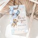 Teddy Bear Birthday Gift Tags Beary First Boy Birthday Party Favor Tags ...