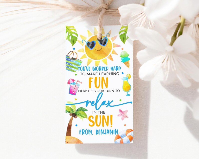 You've Worked Hard to Make Learning Fun Gift Tag End of School Year ...