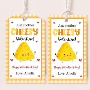Just Another Cheesy Valentine Tag Valentines Day Tags Cheese Favor Tags ...