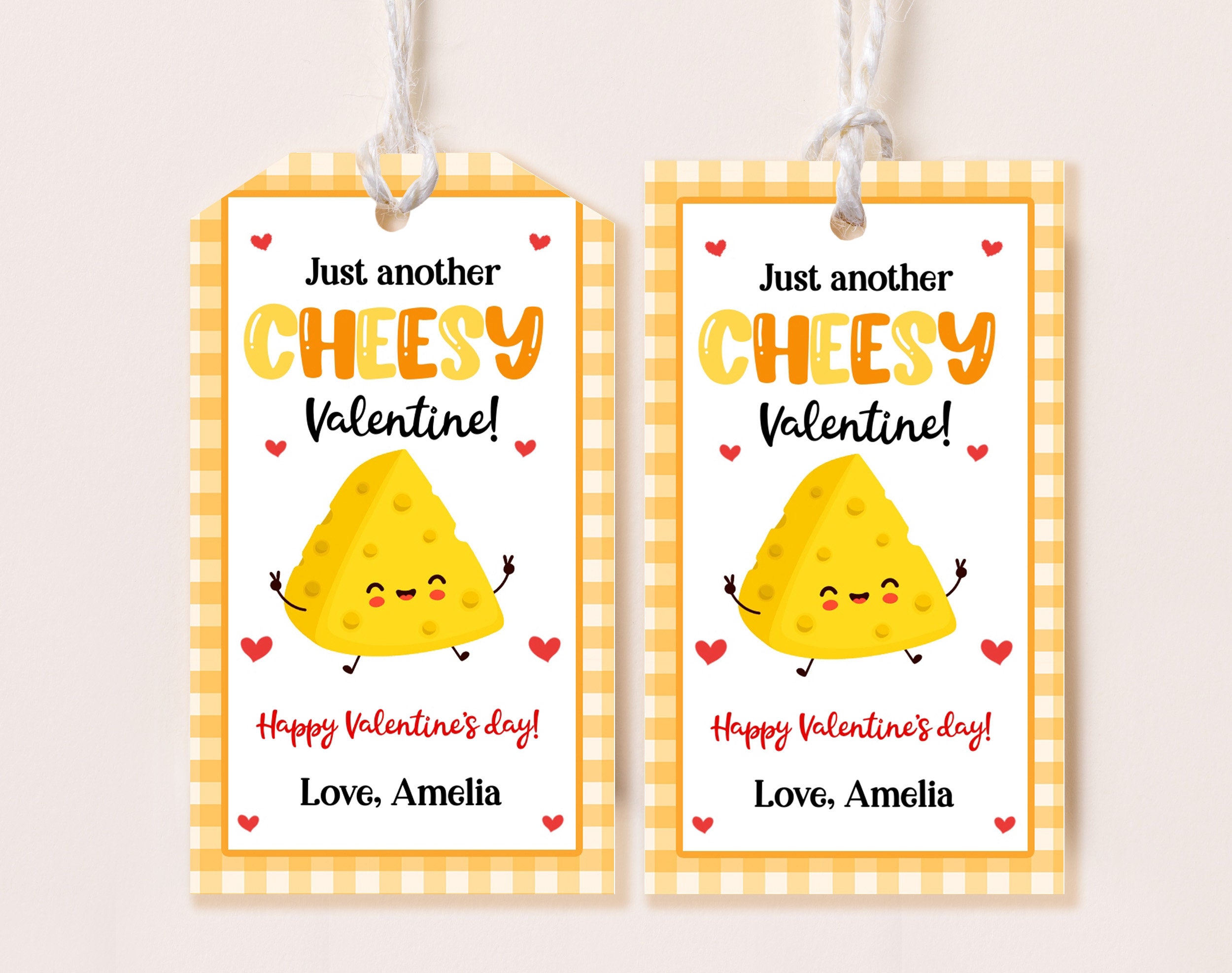 Just Another Cheesy Valentine Tag Valentines Day Tags Cheese Favor Tags ...