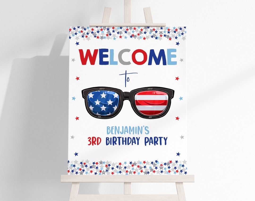 4th of July Welcome Sign Fourth of July Poster Independence Day ...