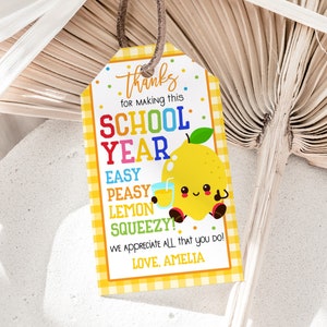 Easy Peasy Lemon Squeezy Tag Lemonade Gift Tags Teacher Appreciation ...