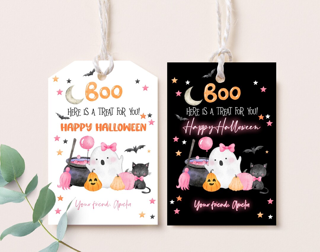 Halloween Favor Tags Happy Kids Halloween Party Gift Tags Printable ...