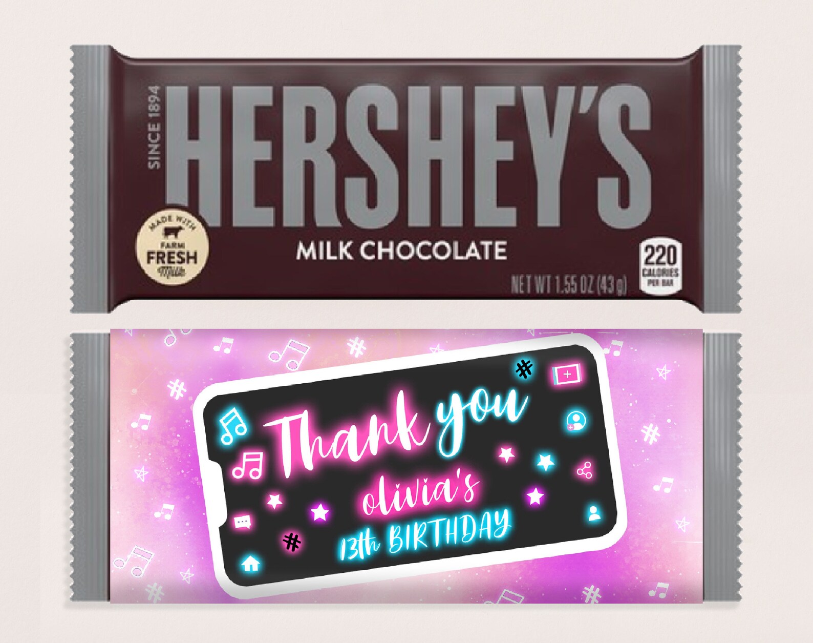 Music Inspired Chocolate Wrapper Musical Birthday Party Decor - Etsy