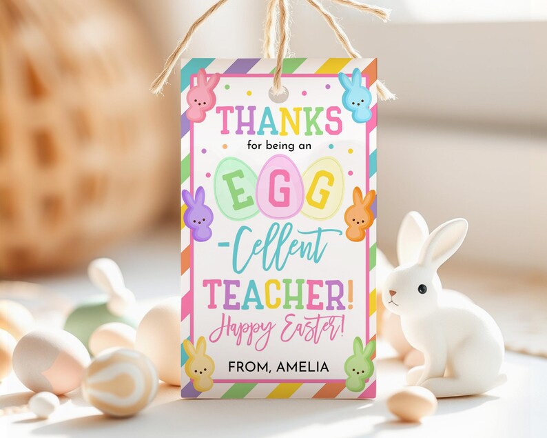 Thanks for Being an Egg-cellent Teacher Easter Gift Tags Kids Preschool ...