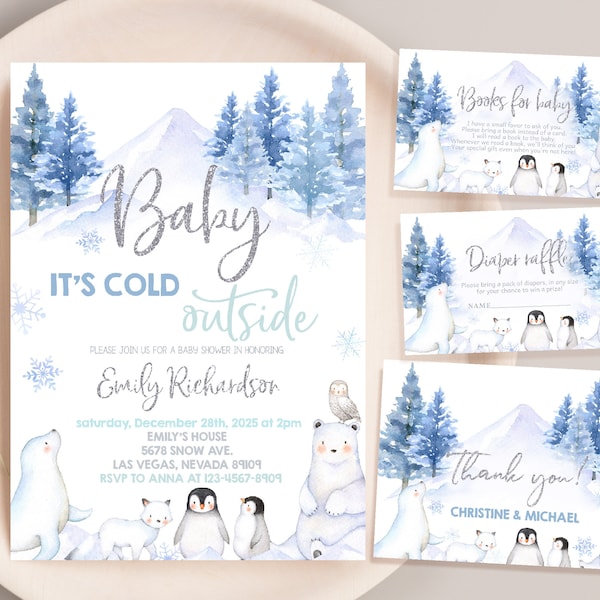Baby Its Cold Outside Baby Shower Invitation - Etsy