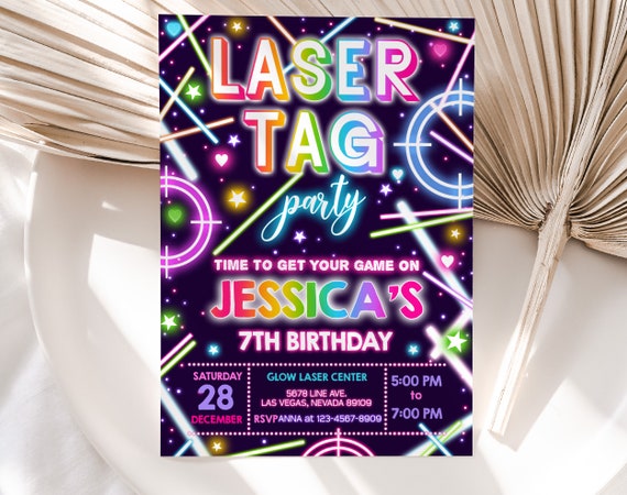 Laser Tag Party Background