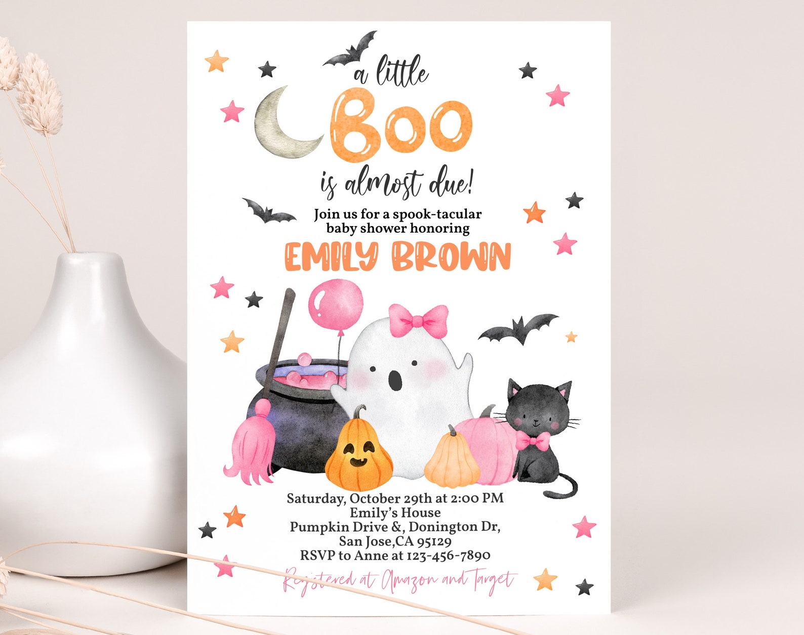 Little Boo Baby Shower Invitation Cute Halloween Baby Shower - Etsy