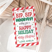 EDITABLE Sip Sip Hooray It's Summer Vacay Margarita Gift Tag ...