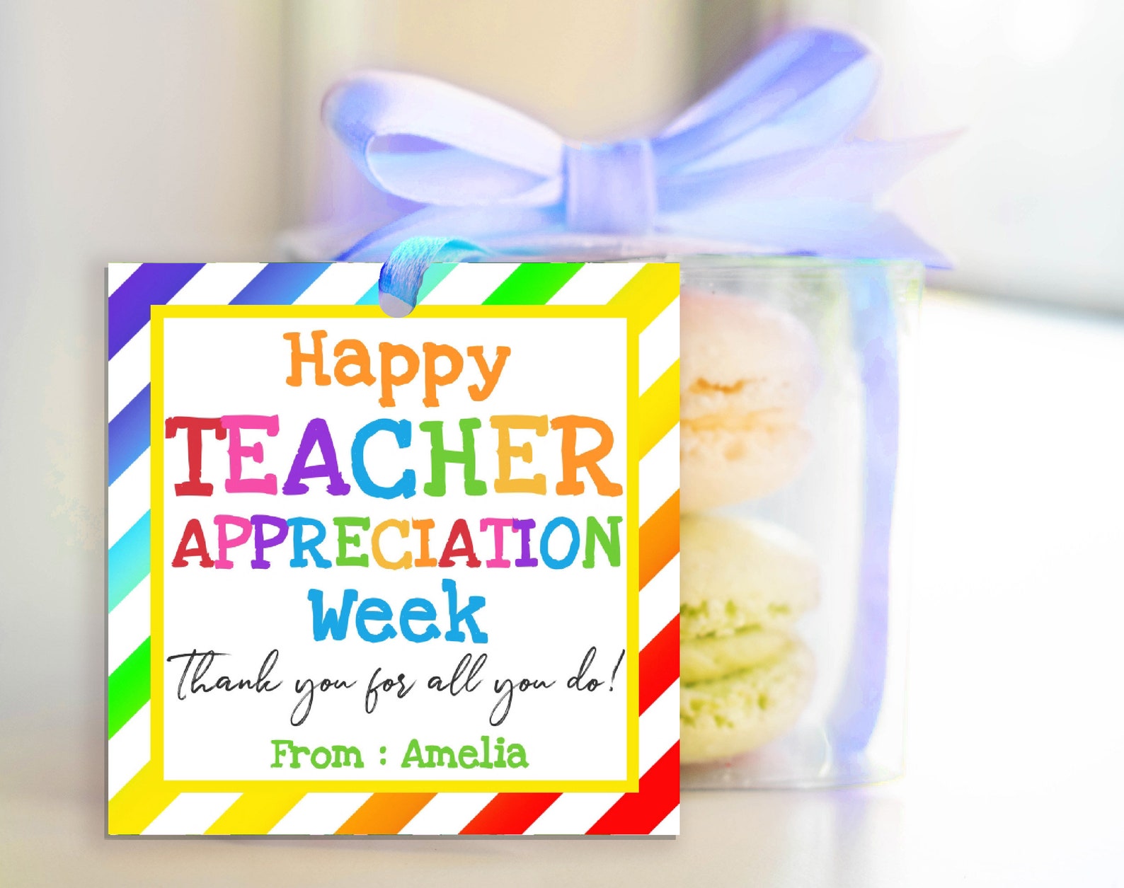 EDITABLE Happy Teacher Appreciation Week Tag Thank You Volunteer ...