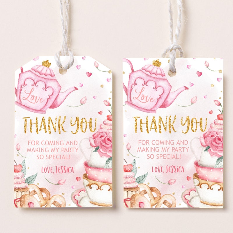 Tea Party Favor Tags - Etsy