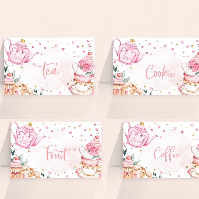 Tea Party Place Card - Etsy