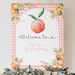 Peach Birthday Welcome Sign One Sweet as a Peach Poster Girl 1st Summer ...