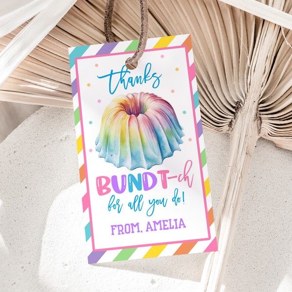 Bundt Cake Tags for Teacher - Etsy