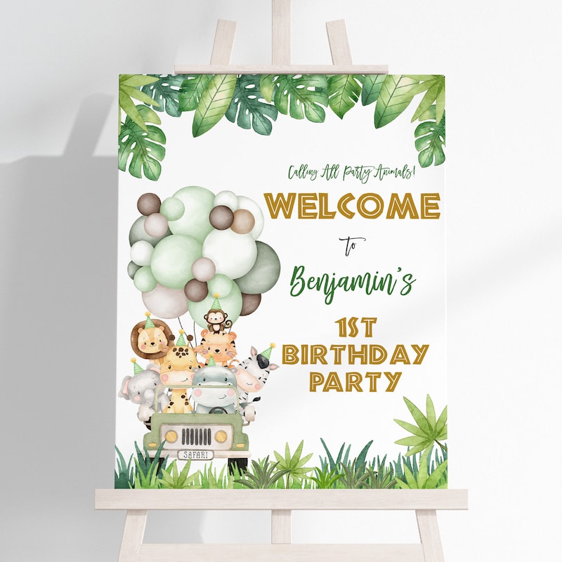 Wild One Welcome Template - Etsy
