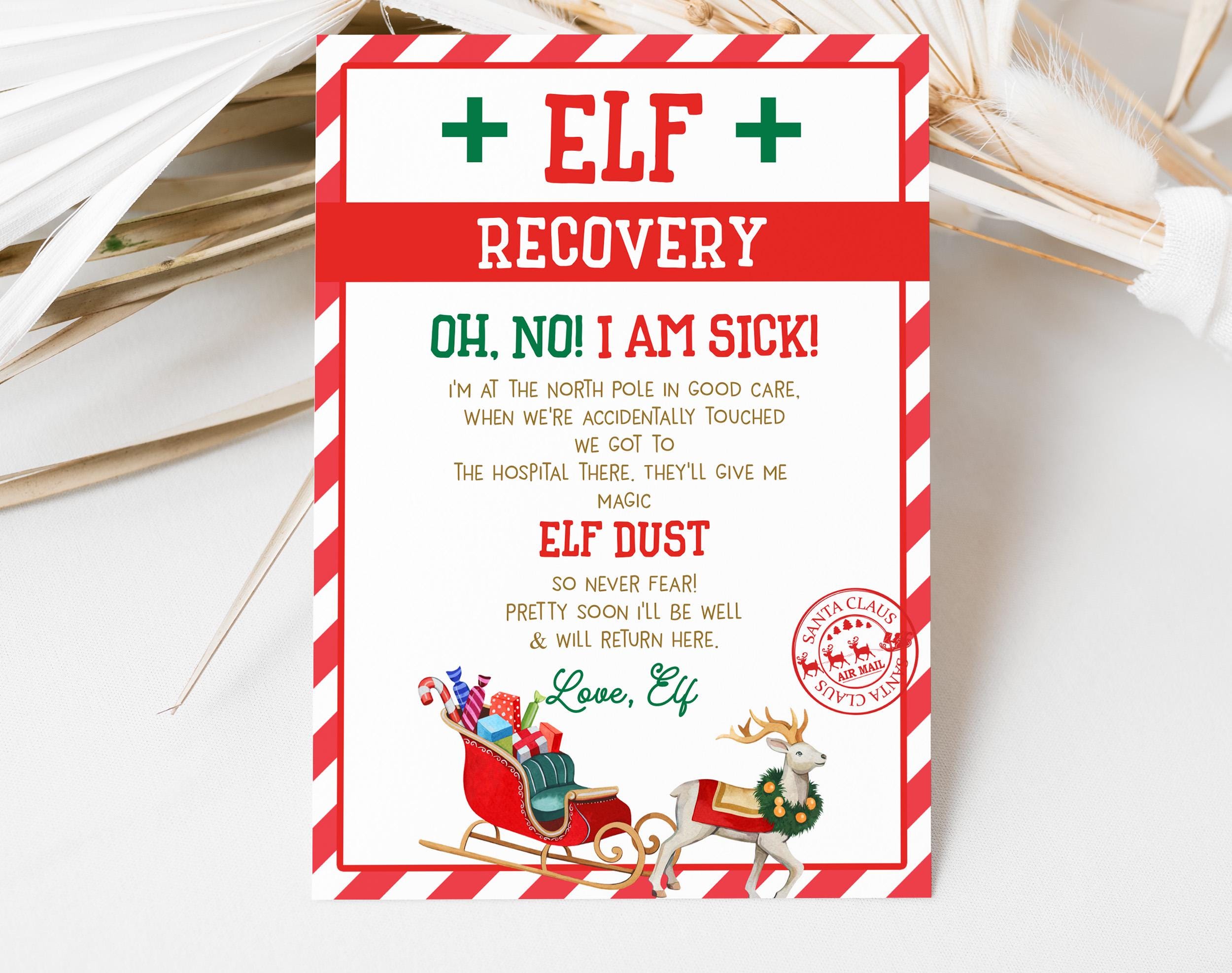 Elf Recovery Letter, Elf I'm Sick Letter, If Touched and Lost Magic ...