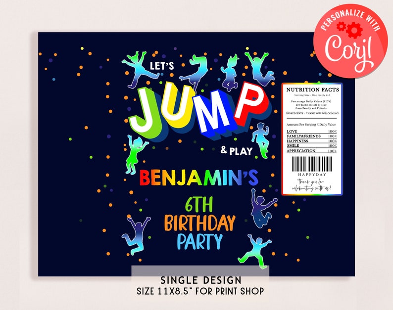 Jump Chip Bag Bounce House Birthday Party Decor Favors - Etsy