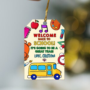 Back to School Tag, Classroom Labels, Teacher Tag, Staff Gifts ...