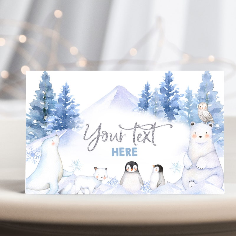 Winter Place Cards - Etsy