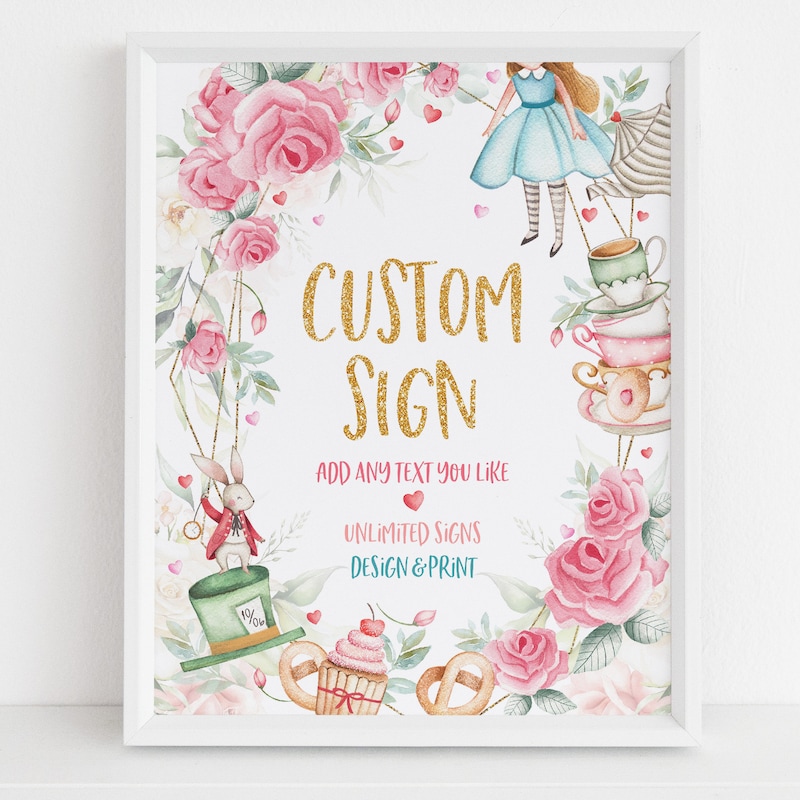 Alice in Wonderland Table Numbers - Etsy