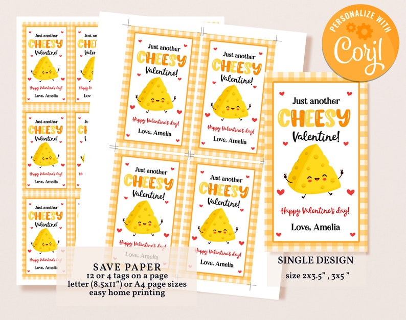 Just Another Cheesy Valentine Tag Valentines Day Tags Cheese - Etsy