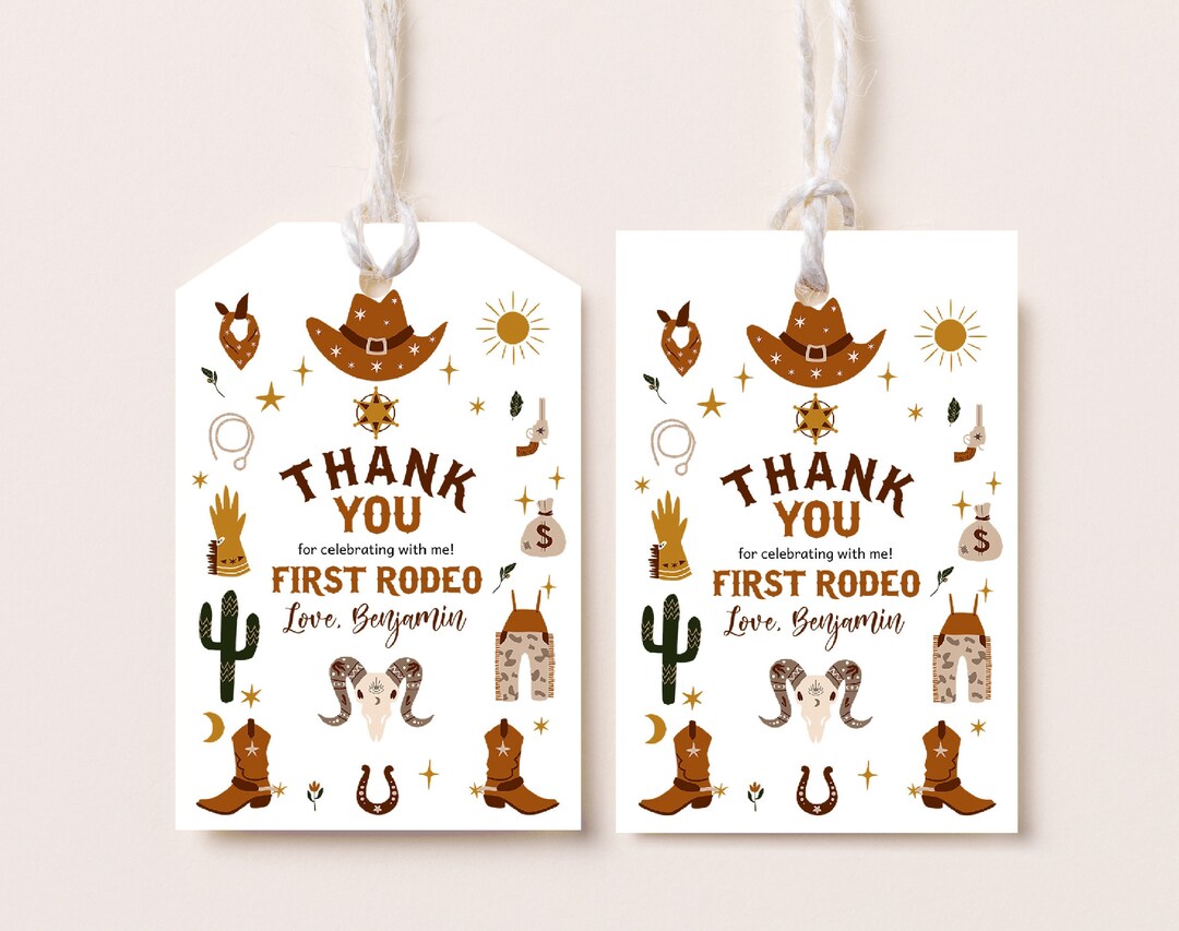 Western Favor Tags Western Party Gift Tags Wild West Birthday Party ...