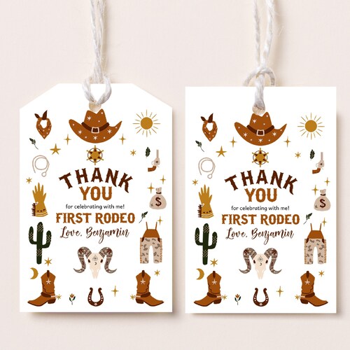 Western Favor Tags Western Party Gift Tags Wild West Birthday - Etsy