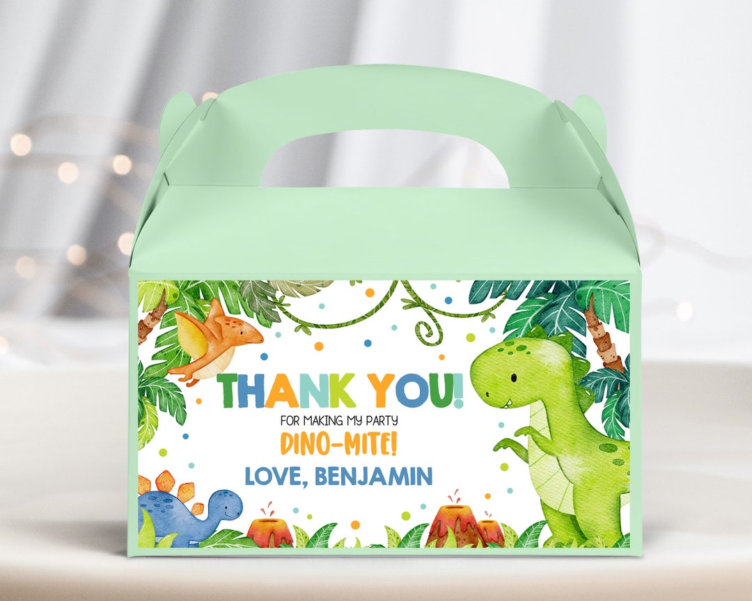 Dinosaur Baby Shower Gable Box Label It's a Boy 1st Birthday Party ...