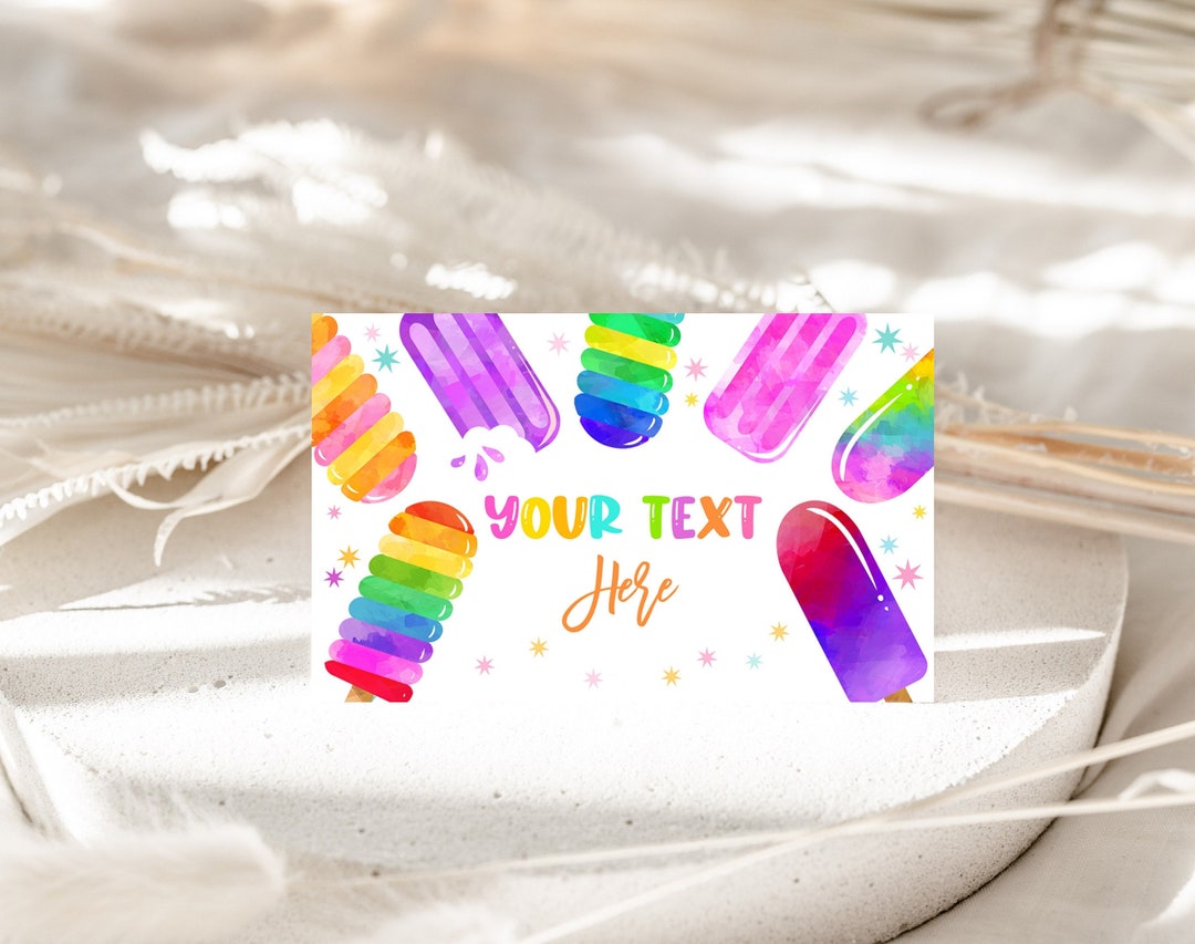 Popsicle Birthday Food Tents Ready to Pop Girl Baby Shower Decor Ice ...