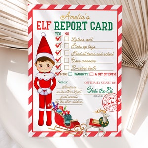 Elf Report Card Christmas Elf Letter From Your Elf Letter to - Etsy