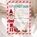 Elf Report Card Christmas Elf Letter From Your Elf Letter to - Etsy