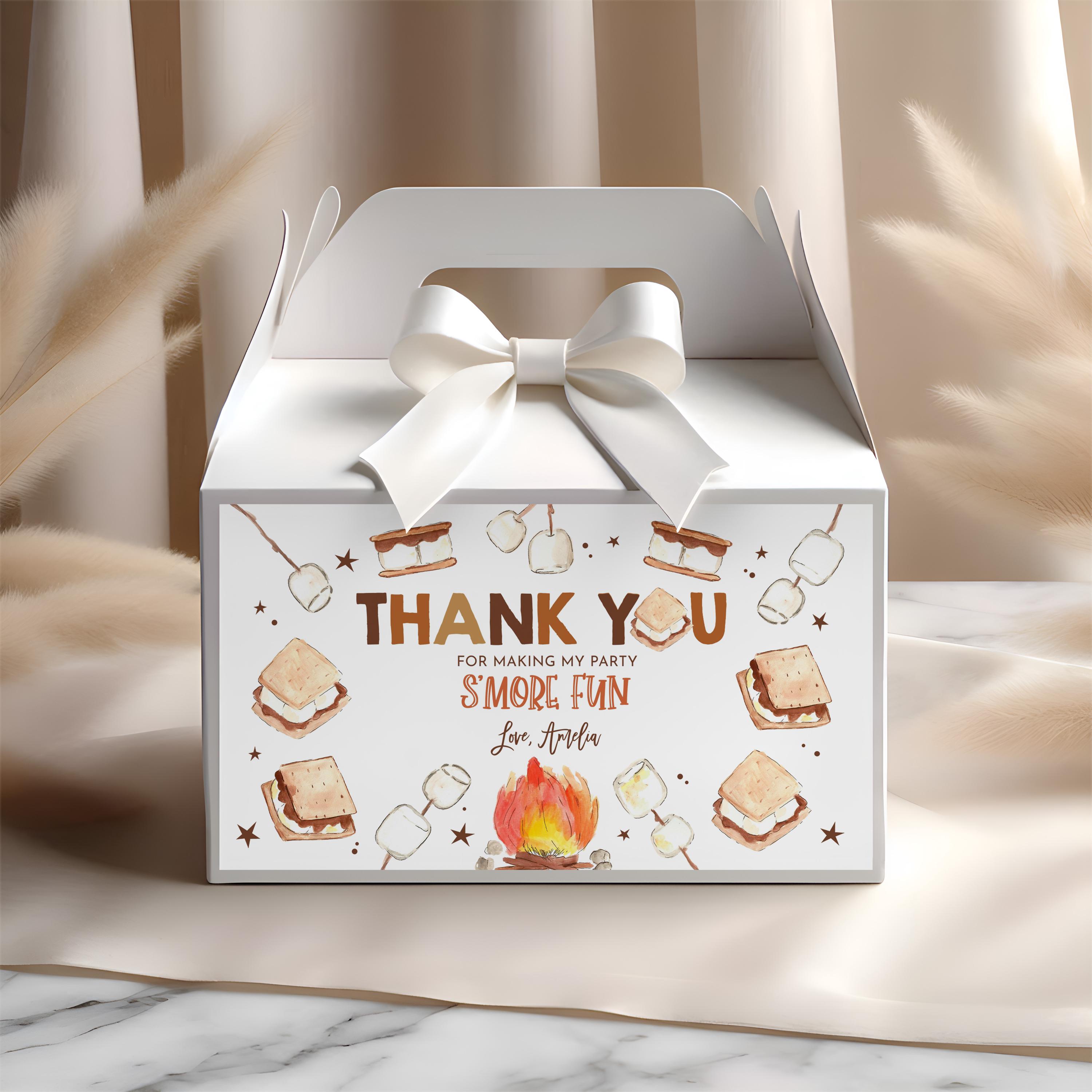 S'more Birthday Gable Box Label Smores Baby Shower Party Favors Fall ...