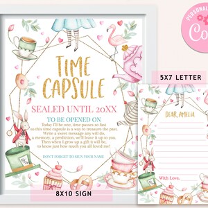 Alice in Wonderland Time Capsule Alice in Onederland Girl 1st Birthday ...