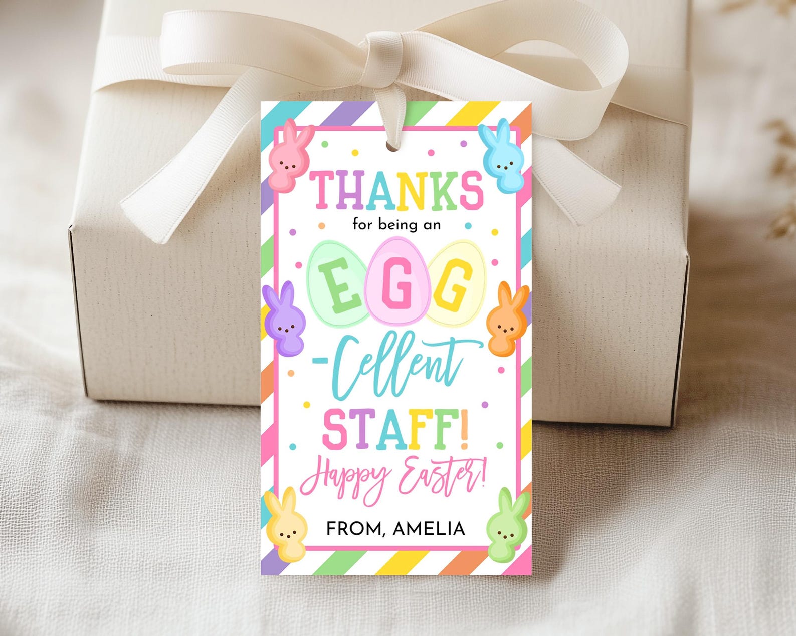 Thanks for Being an Eggcellent Staff Easter Gift Tags Coworker Team ...
